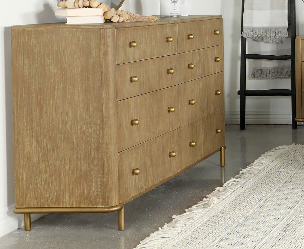 Arini 8-drawer Dresser Sand Wash | Mattress & Furniture Super Center ...
