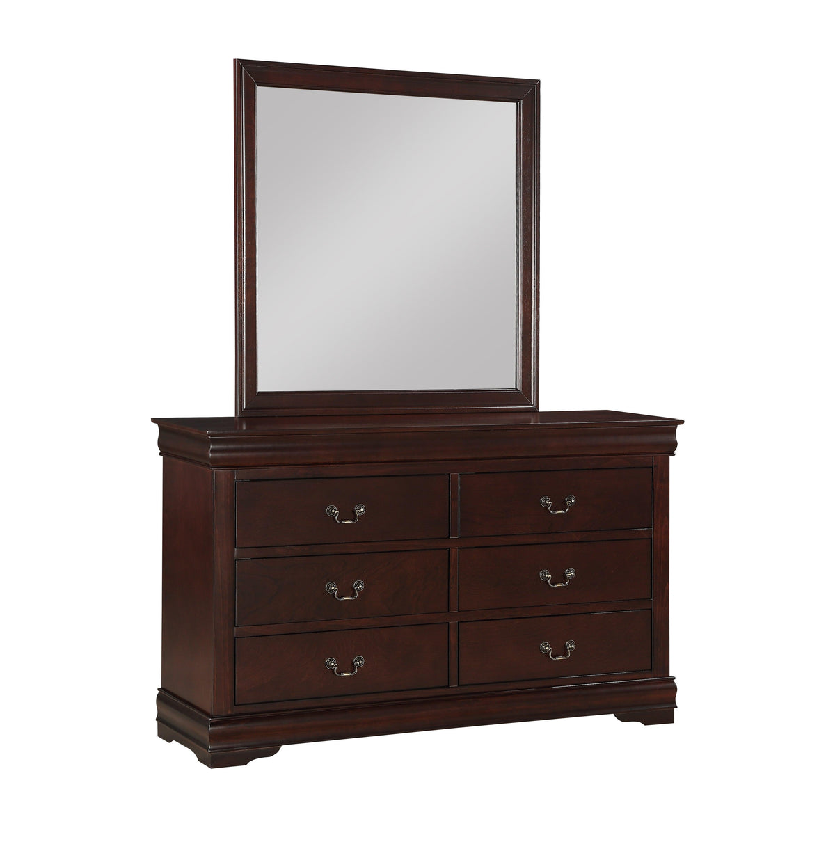 LOUIS PHILP BEDROOM MIRROR CHERRY | Mattress & Furniture Super Center ...