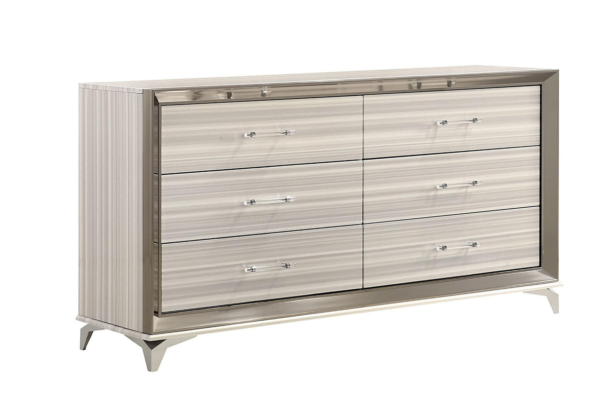 ZAMBRANO WHITE DRESSER — Mattress & Furniture Super Center (Tampa, FL)